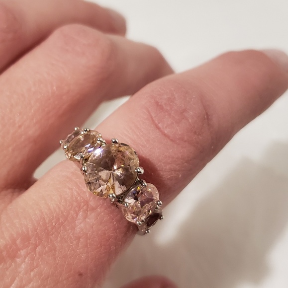 JTV | Jewelry | Morganite Sterling Silver Ring | Poshmark